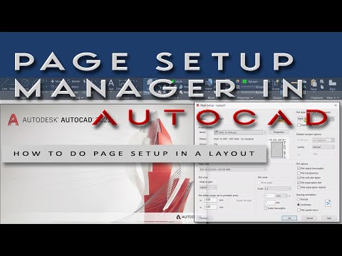 Page Setup Manager In Autocad Youtube