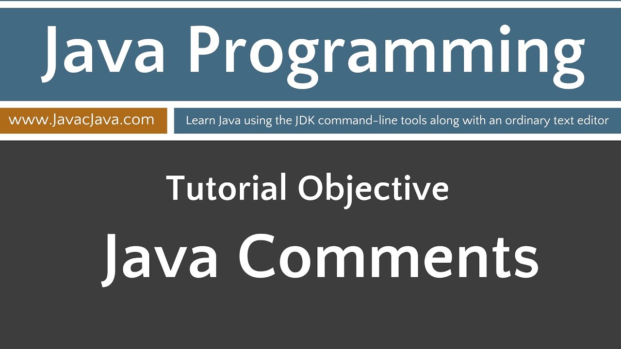Learn Java Programming Comments Youtube