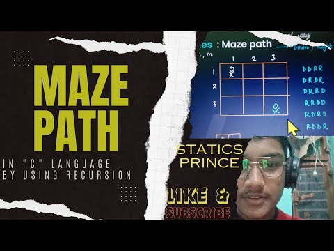 Maze Path In C Language Mini Project 2 Recursion Youtube