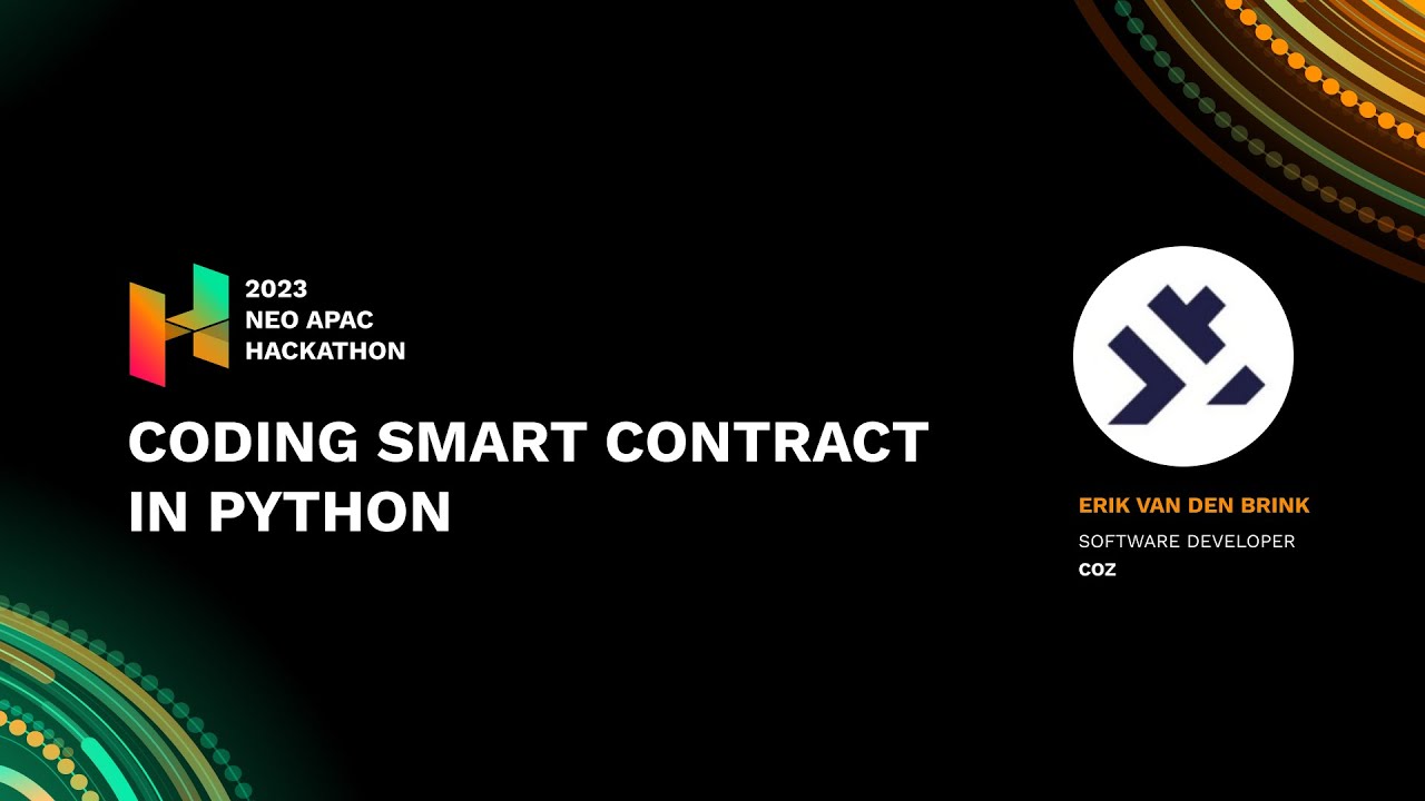 Coding Smart Contract In Python Youtube