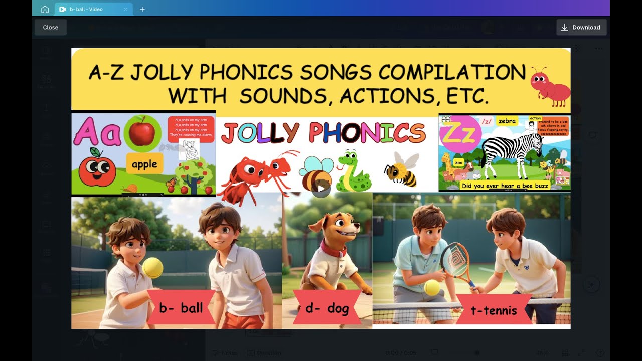 A Z Complete Jolly Phonics Songs Compilation With Lyrics Sounds And