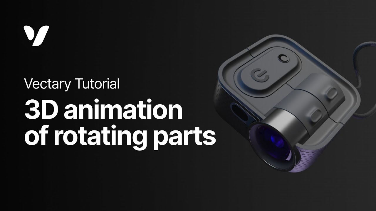 3d Animation Of Rotating Parts Vectary Tutorial Youtube