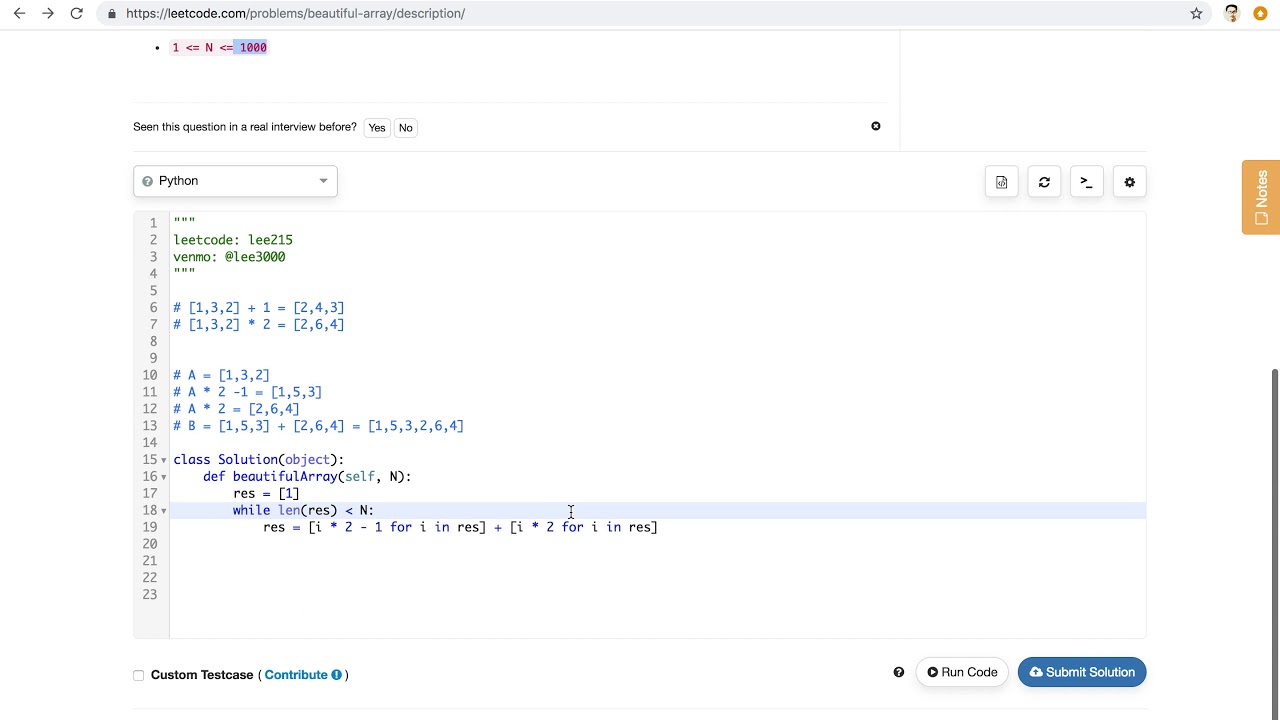 Leetcode 932 Beautiful Array Youtube