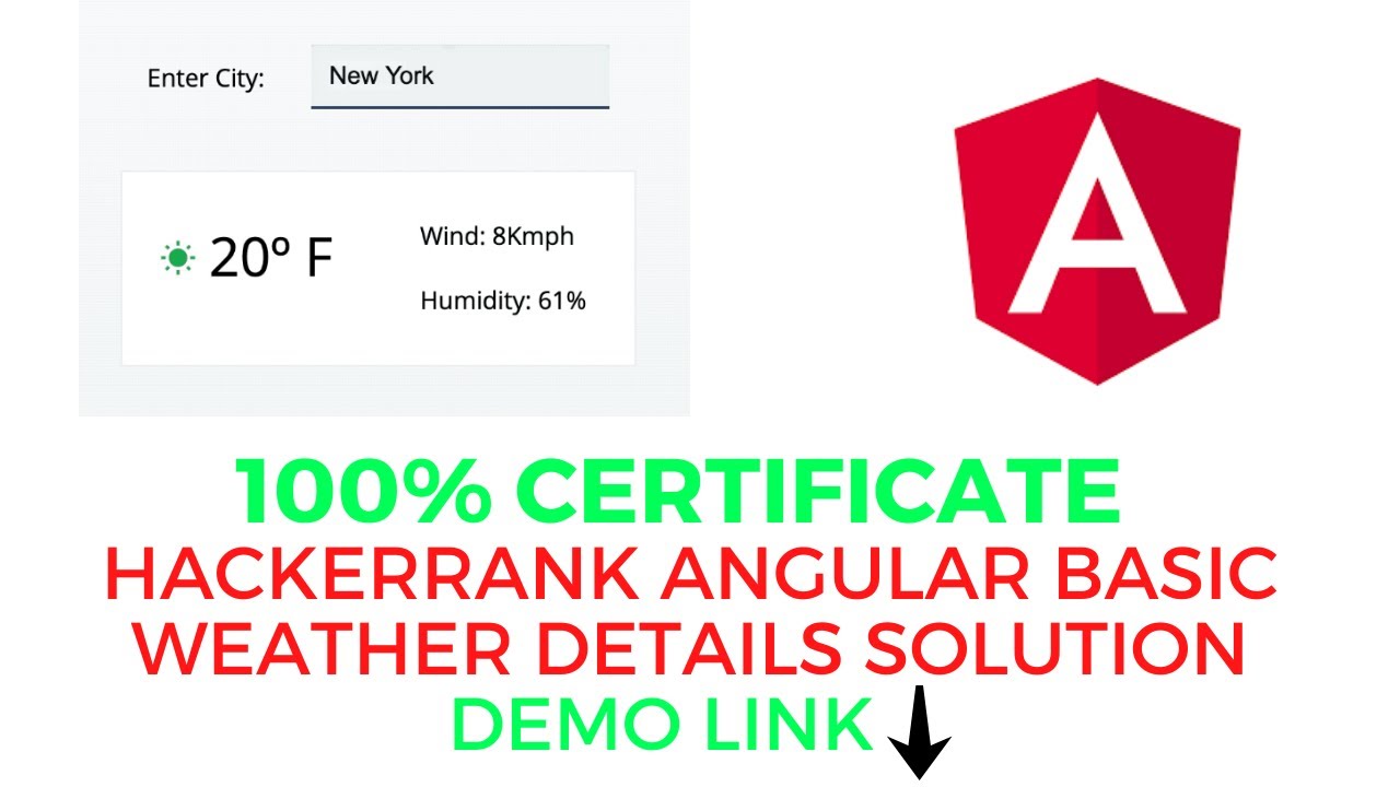 Hackerrank Angular Basic Weather Details Solution Vijay Chauhan