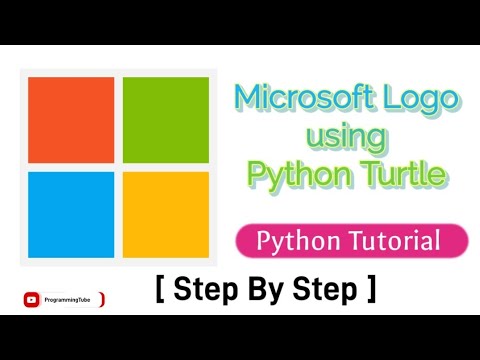Draw Microsoft Logo Using Python Turtle Step By Step Tutorial
