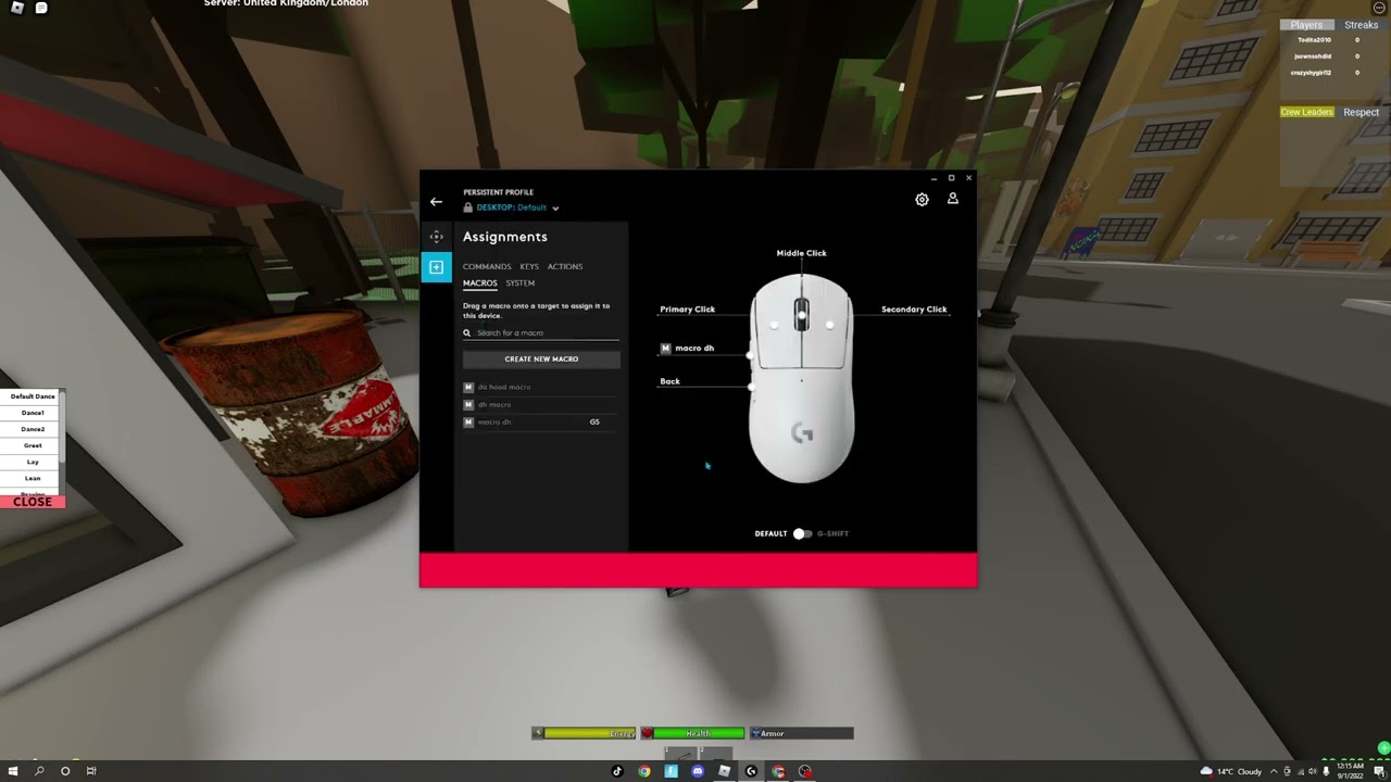 How To Macro In Da Hood With Ur Logitech Mouse Or Keyboard Youtube