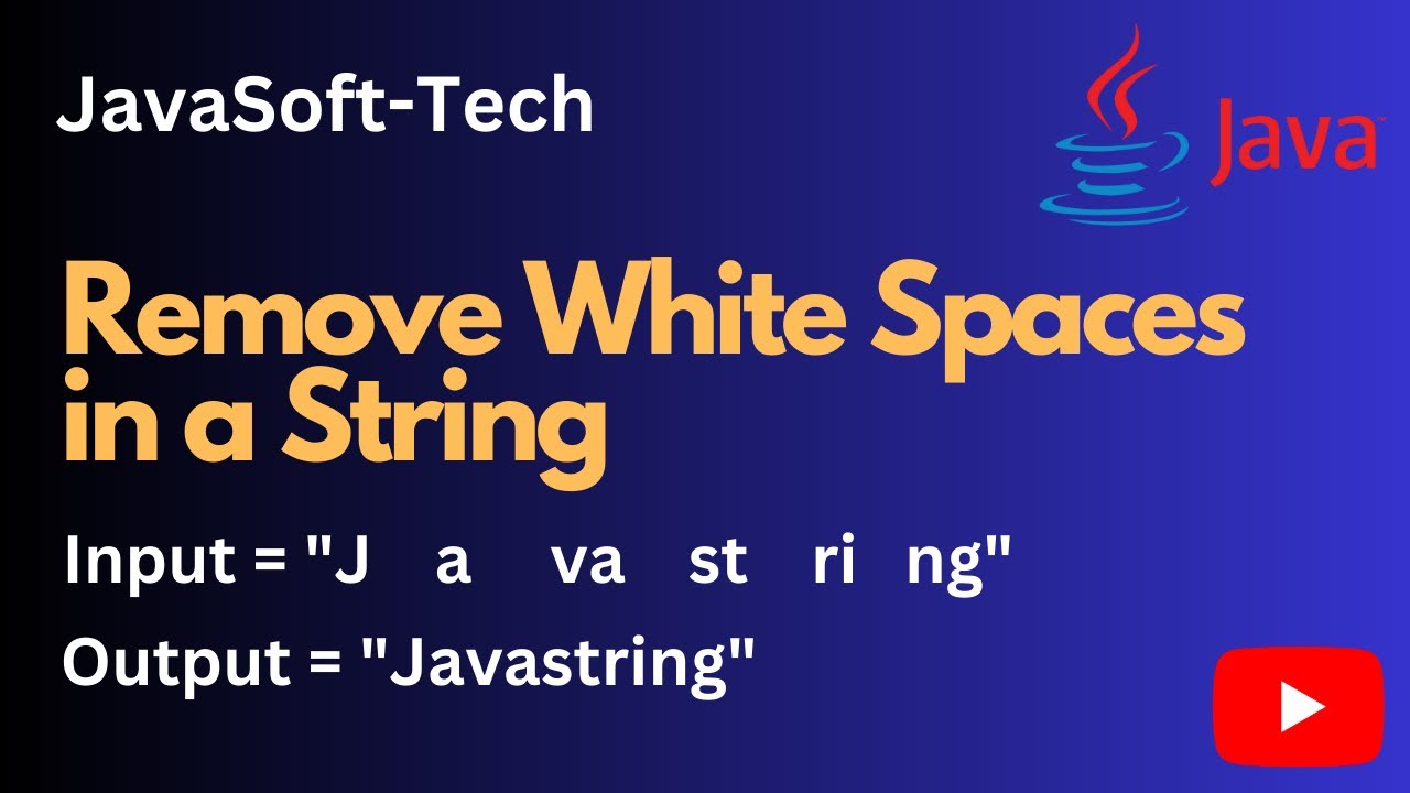 Remove White Spaces In A String Remove White Spaces From Given String