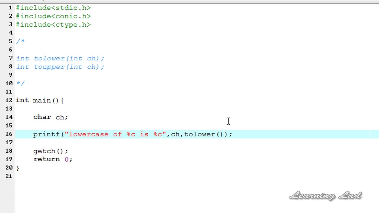 86 Tolower Toupper Functions In C Programming Video Tutorial For