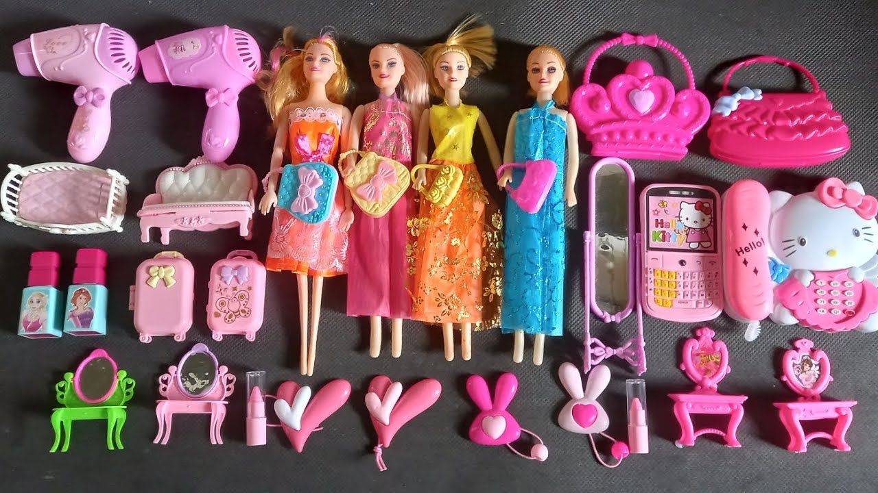 Asmr 4 Minutes Satisfying With Unboxing Hello Kitty Barbie Doll Toys
