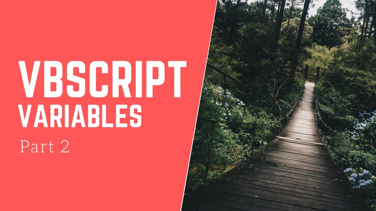 Vbscript Part 2 Variables Youtube