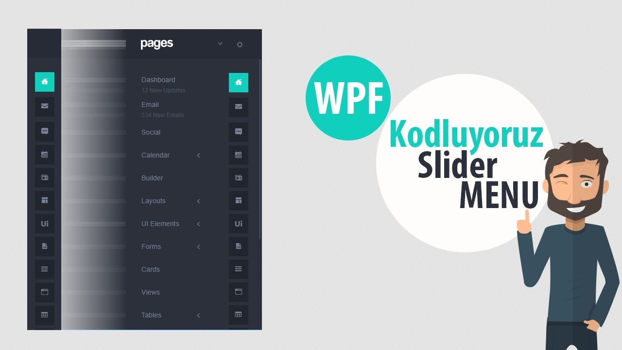 Wpf Slider Menu Yapımı Youtube