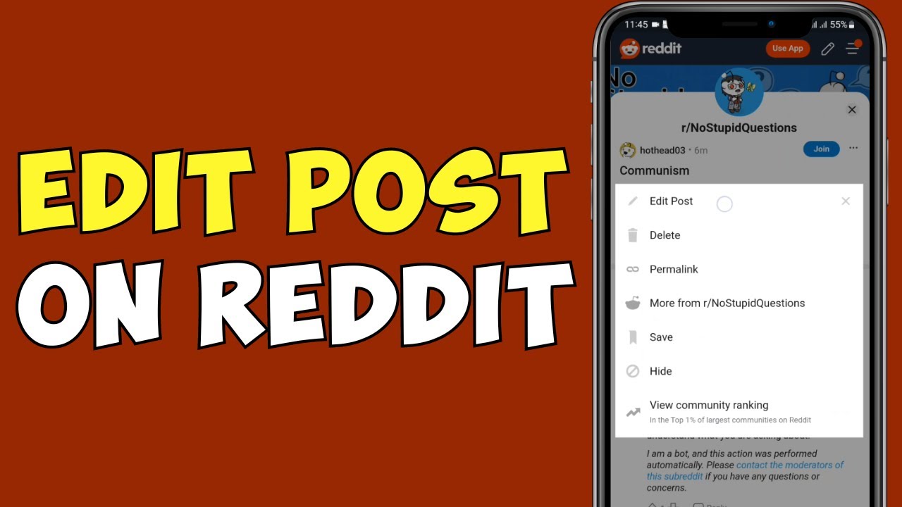 How To Edit A Post On Reddit Youtube