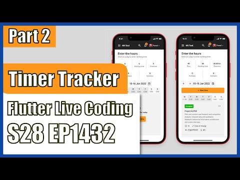 Flutter Flutter Live Coding Ep1432 Time Tracker App Part 2 Youtube