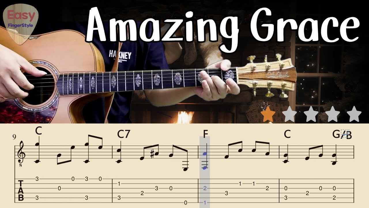 рџ ґamazing Grace рџ ґeasy Acoustic Fingerstyle Guitar Tutorial г јtabs