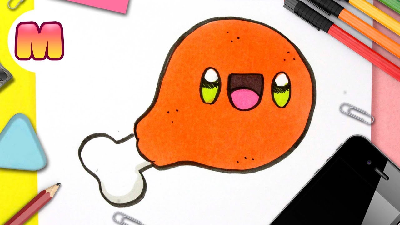 Como Dibujar Un Muslo De Pollo Kawaii Dibujos Kawaii Faciles