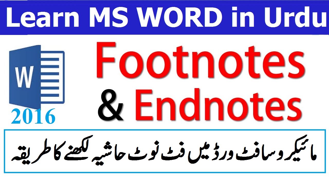 Footnotes And Endnotes In Ms Word 2016 Youtube