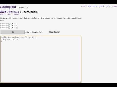 Codingbat Java Puzzles Youtube