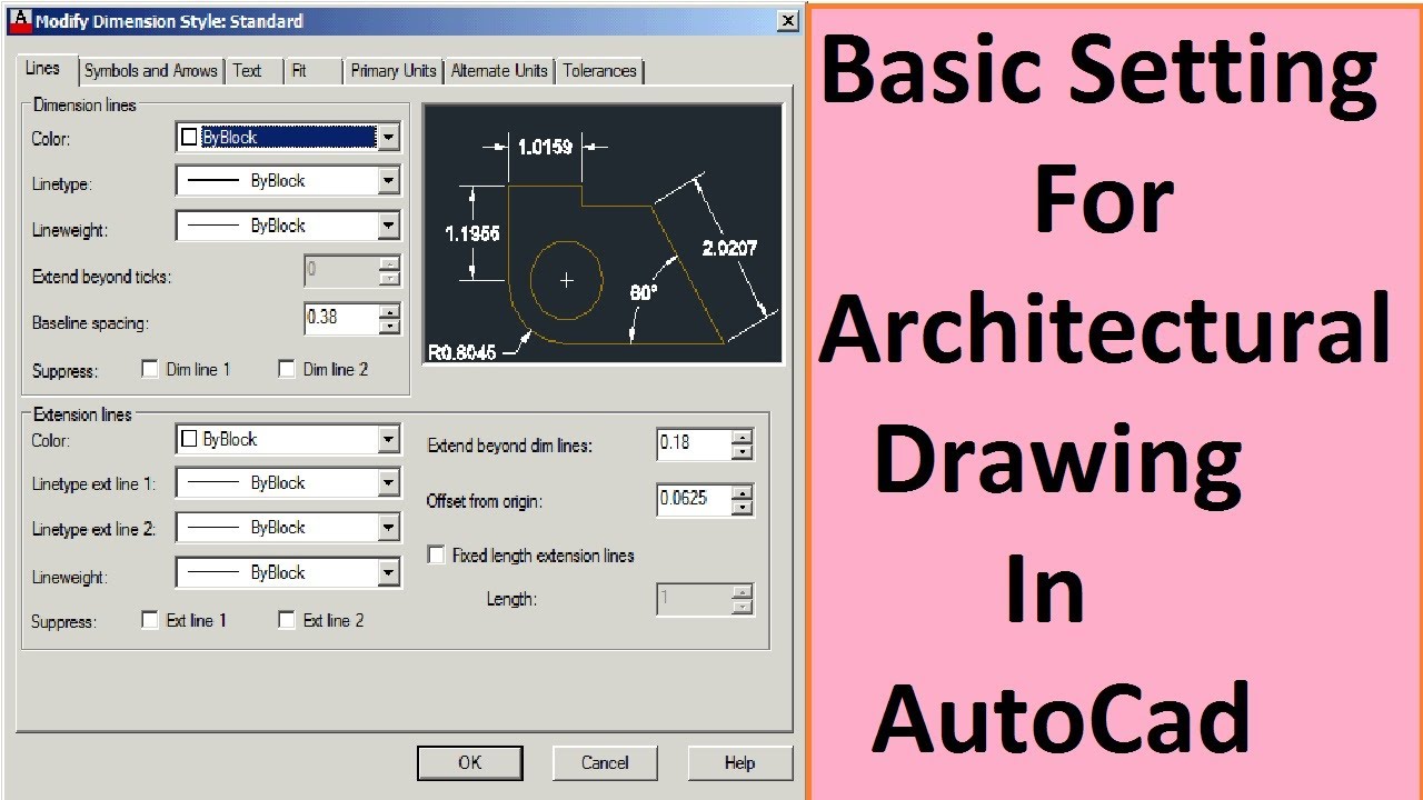 How To Basic Setting For Architectural Drawing In Autocad Youtube