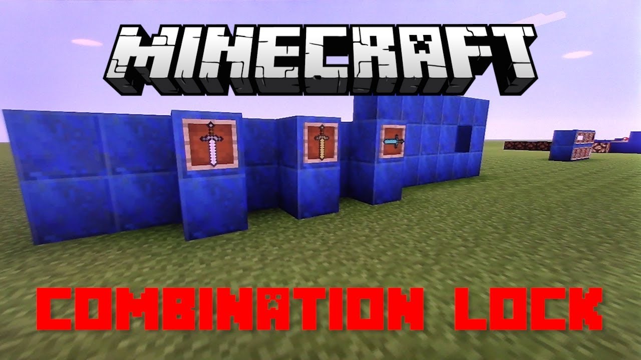 Minecraft Cool Combination Lock Tutorial Youtube