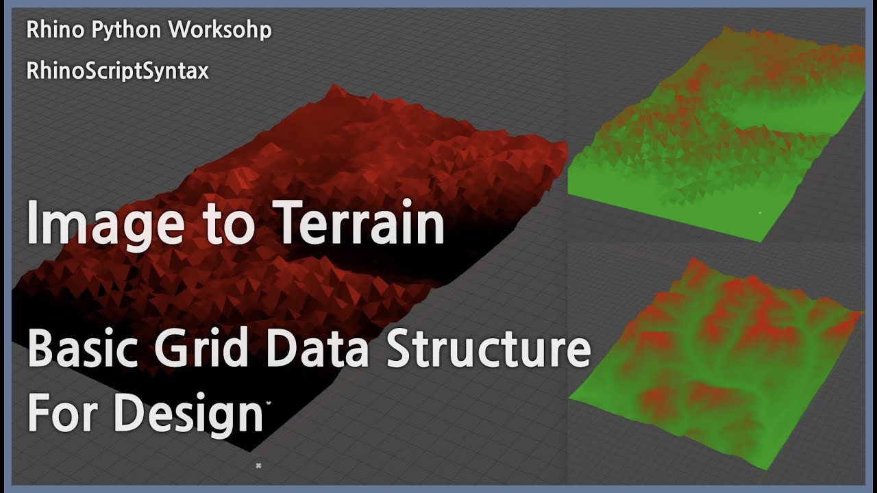 Rhinopython 03 Grid Image To Terrain Youtube