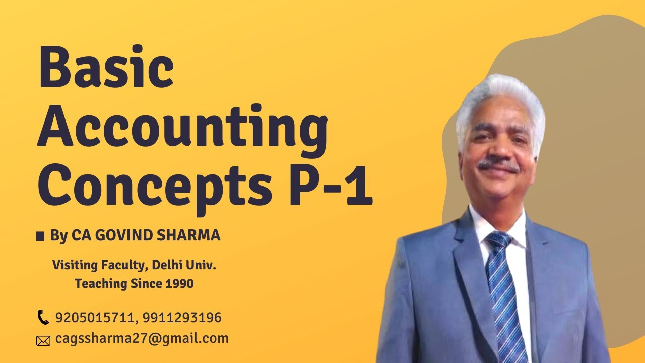 Basic Accounting Concepts Part 1 Youtube