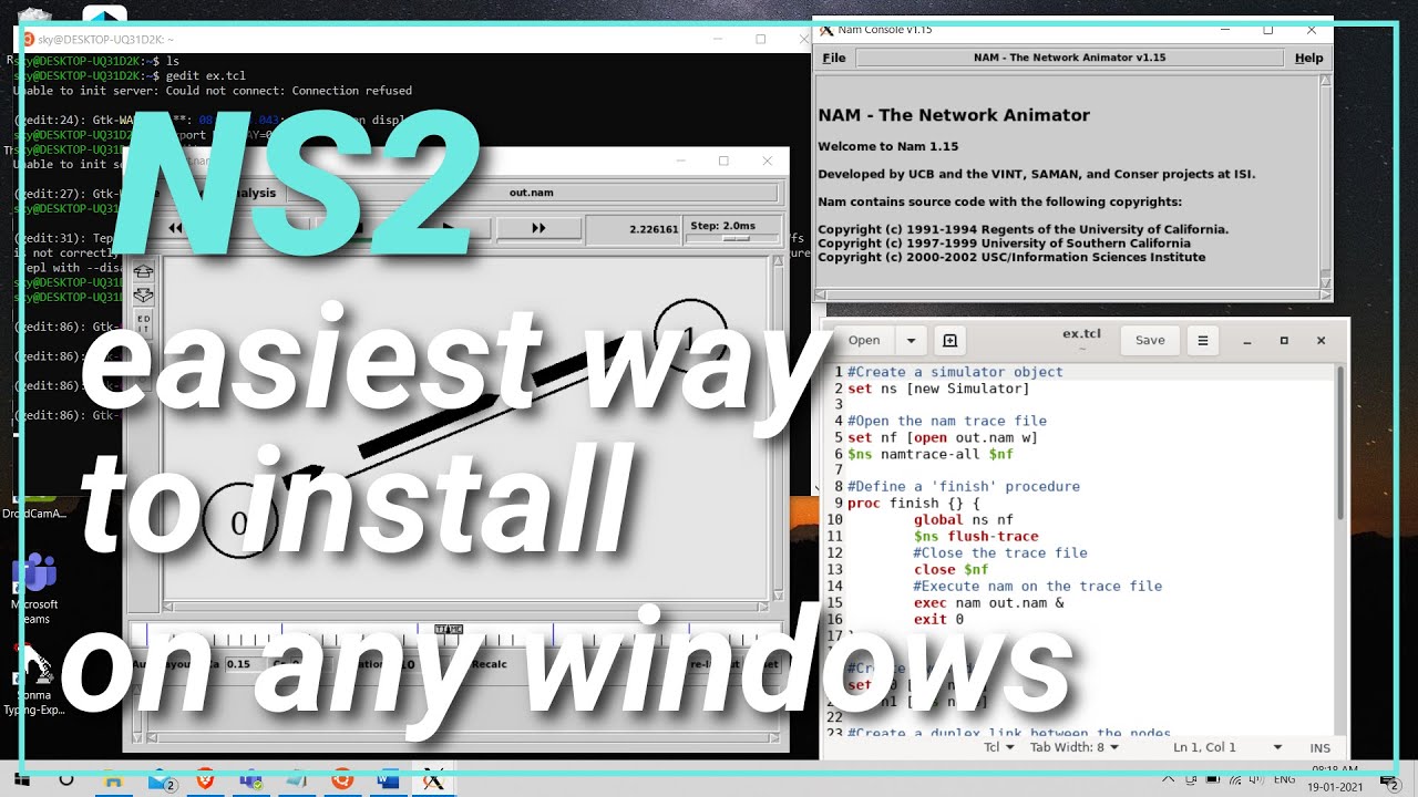 Install Ns2 Network Simulator In Windows Youtube