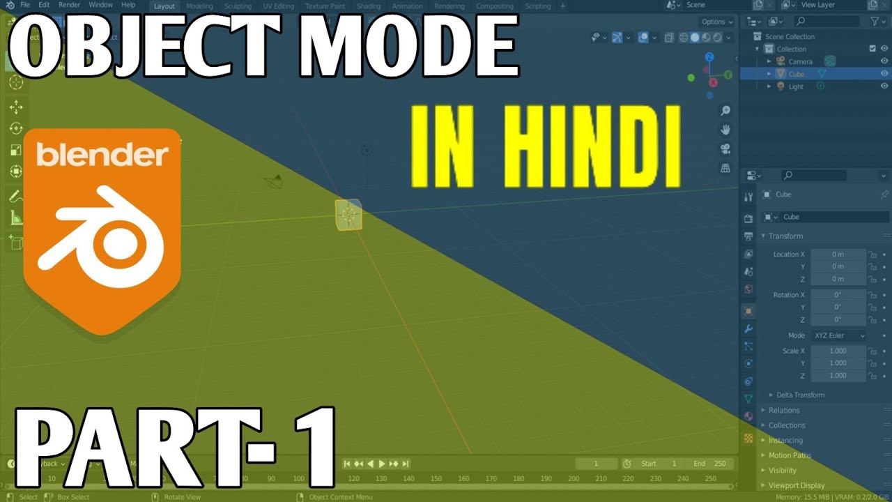 Object Mode In Blender Part 1 Youtube