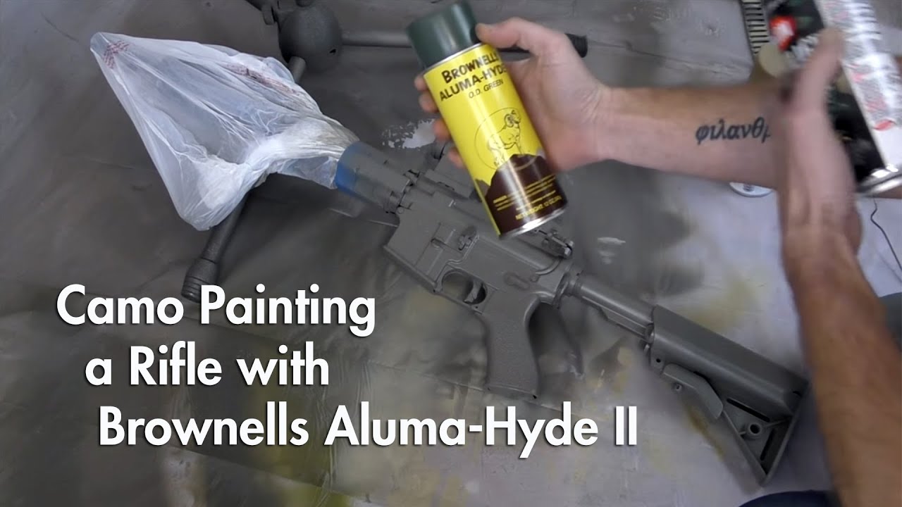 Camo Painting A Rifle With Brownells Aluma Hyde Ii Youtube