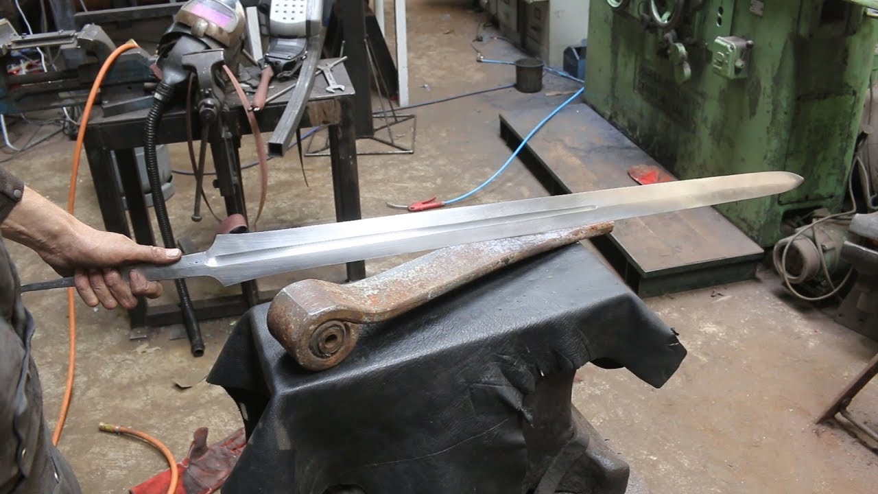 Forging A Witcher 3 Wolf Sword Part 1 Forging The Blade Youtube