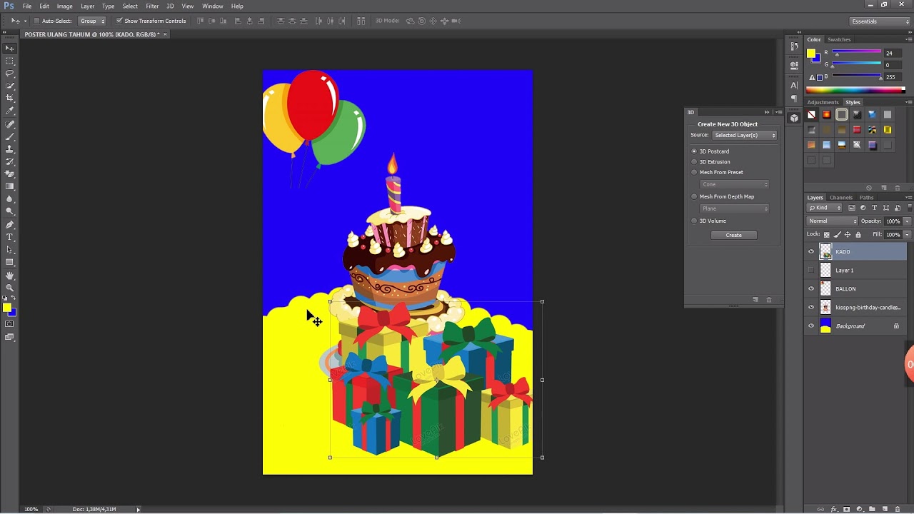 Tutorial Membuat Poster Youtube