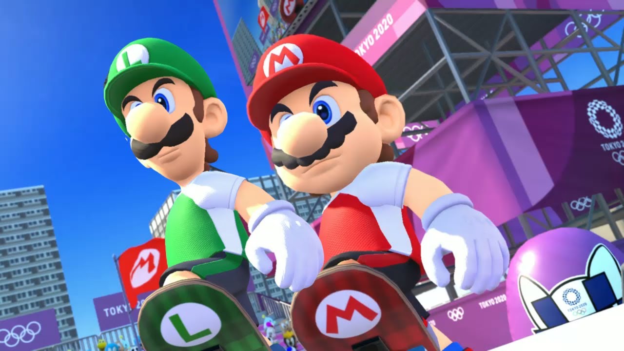 Mario Sonic At The Olympic Games Tokyo 2020 Luigi Mario Peach At