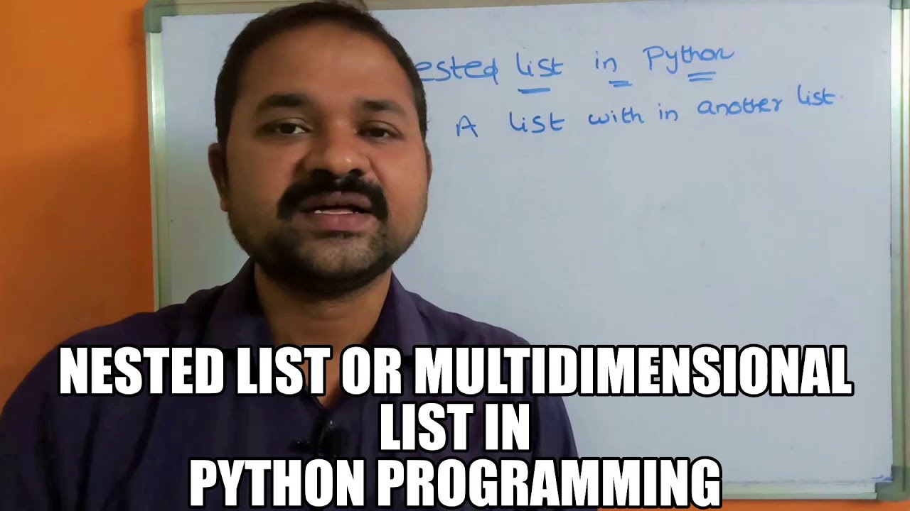 Nested List In Python Programming Multidimensional List Youtube