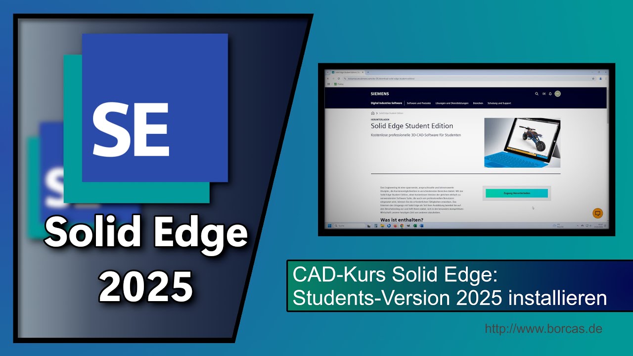 Solid Edge Student 2025 Installieren Youtube