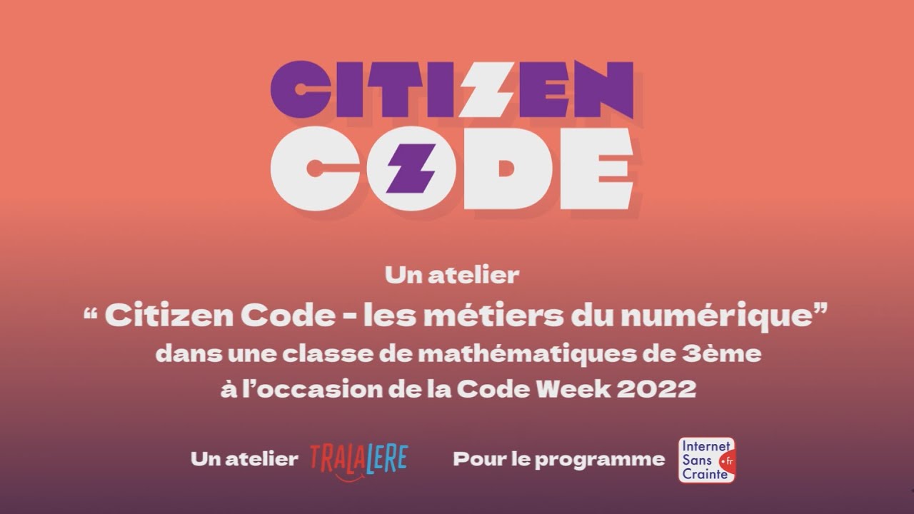 Atelier Citizen Code Pour La Codeweek 2022 Youtube