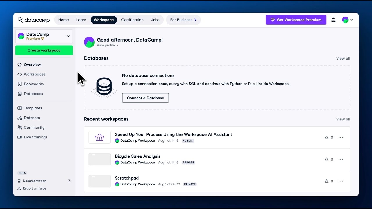 Introducing Datacamp Workspace Your Ai Powered Data Science Notebook