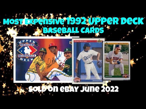 Most Expensive 1992 Upper Deck Baseball Cards Ebay Sales June 2022
