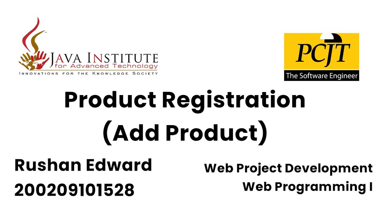 Program The Product Registration Process Including Image Uploading