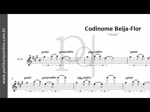 Codinome Beija Flor Cazuza Partitura Youtube