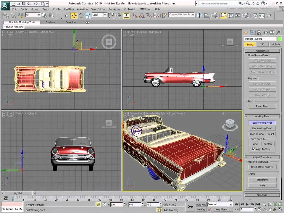 Object Manipulation In 3ds Max Setting The Working Pivot Youtube