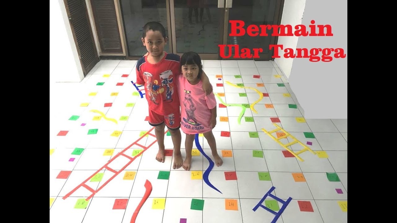 Diy Snake And Ladders Game Ular Tangga Youtube