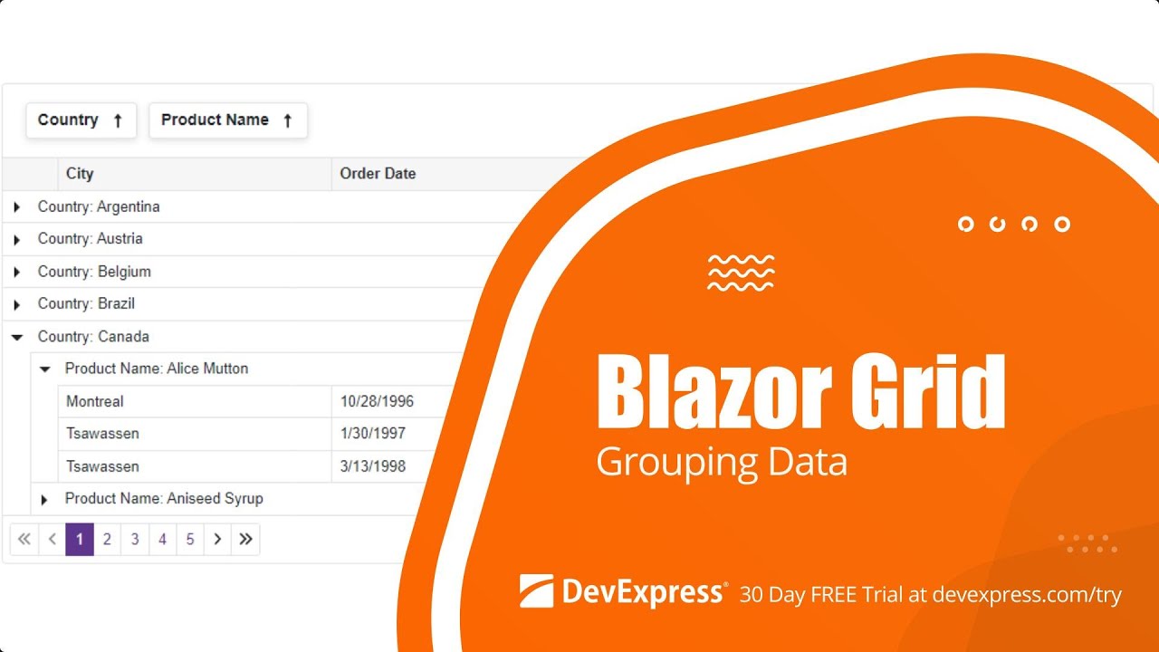 Blazor Grid Group Data Youtube