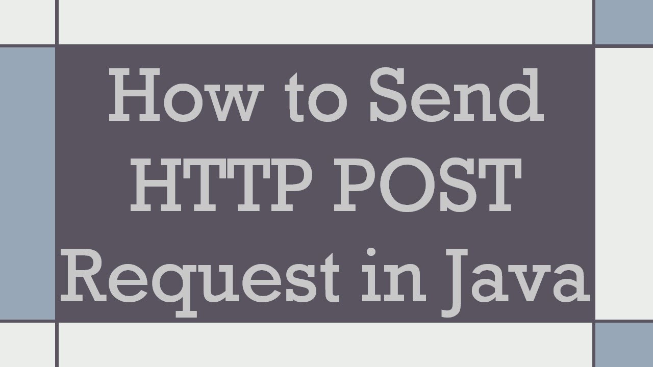 How To Send Http Post Request In Java Youtube