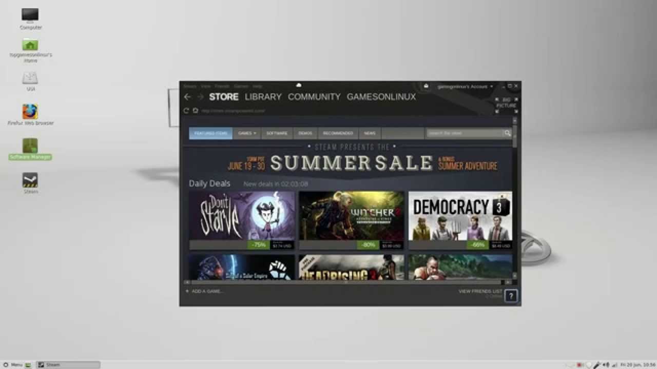Steam Linux Mint Readpana