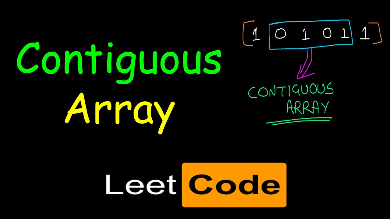 Contiguous Array Leetcode 525 Youtube