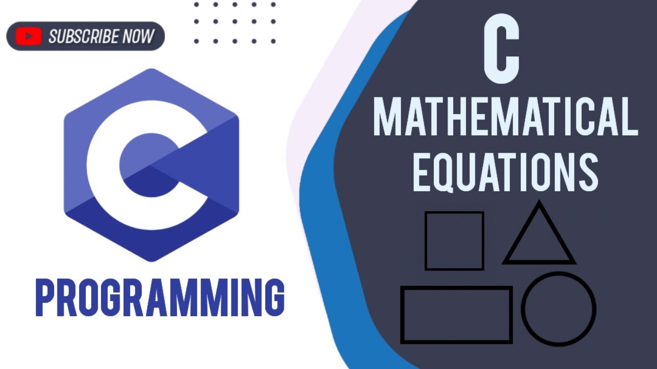 C Program Mathematical Equations C Programming Tutorial Hindi Youtube