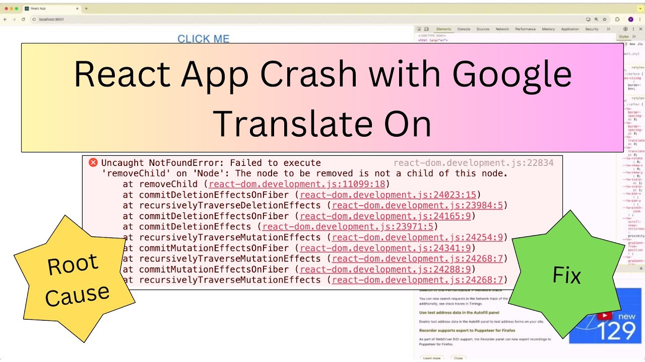 Failed To Execute Removechild On Node The Node To Be Removed Is