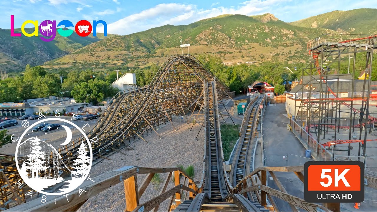 Roller Coaster At Lagoon 5k Uhd Onride Pov 100 Year Old Wooden