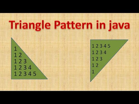 Pattern In Java Triangle Pattern Pattern By Using Nested Loop