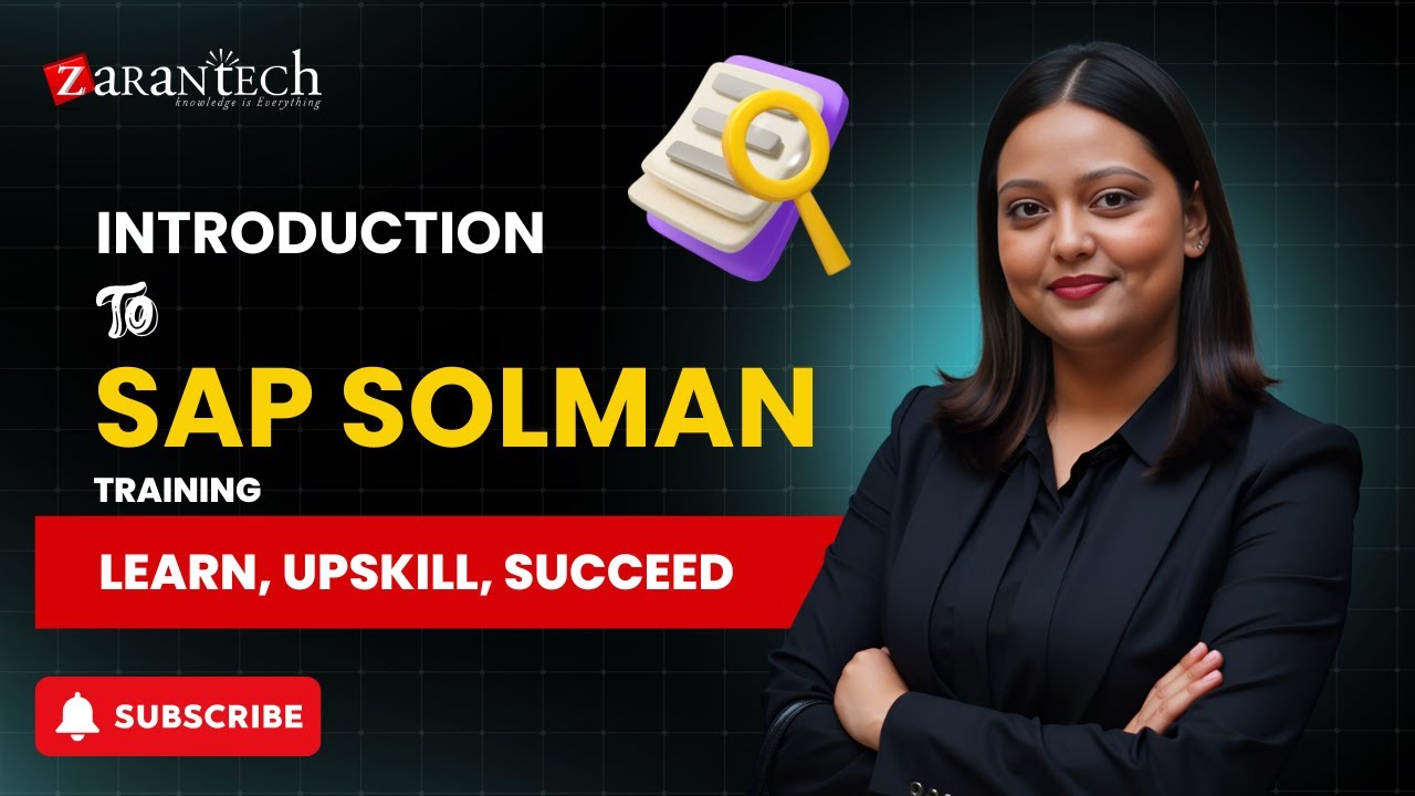 Introduction Sap Solman Training Zarantech Youtube