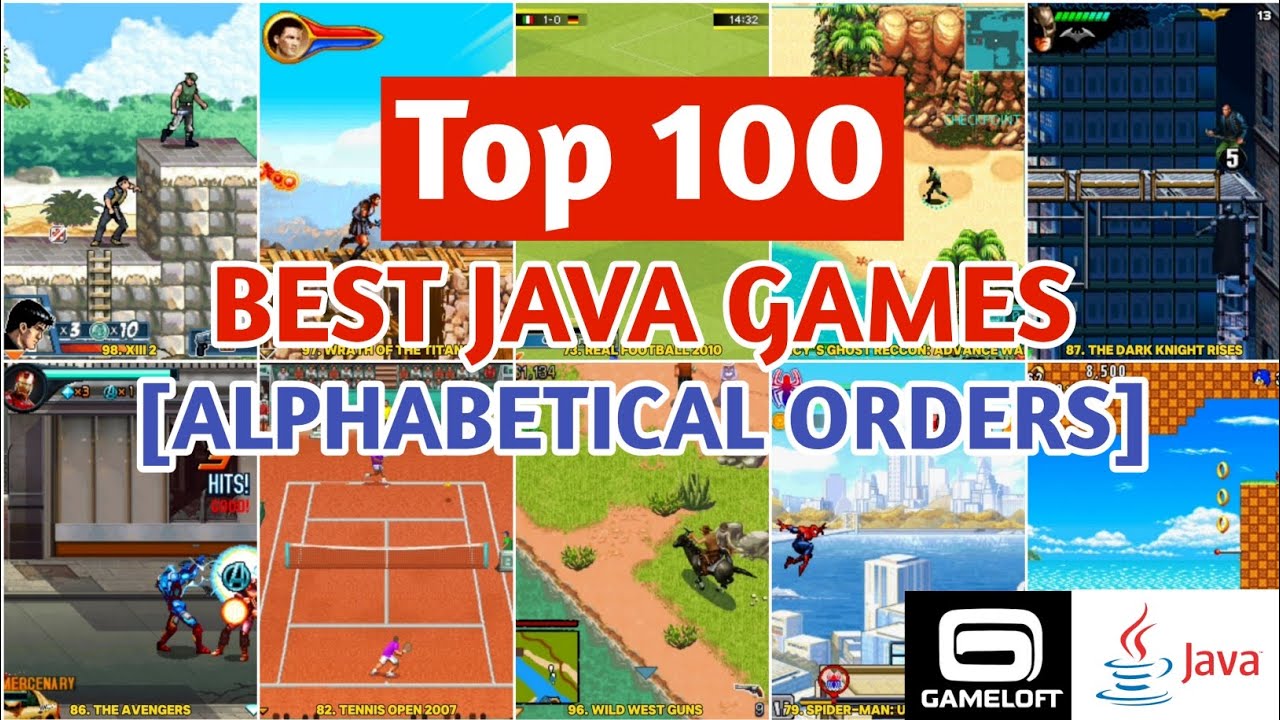 Top 100 Best Java Games Alphabetical Orders Youtube